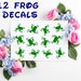 Frog Decals Set of 12 Vinyl Decals Super Cute | Etsy
