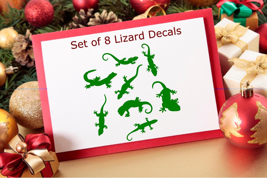 Lizard Decals- Set of 8 Vinyl Decals- Super Cute!! - Etsy