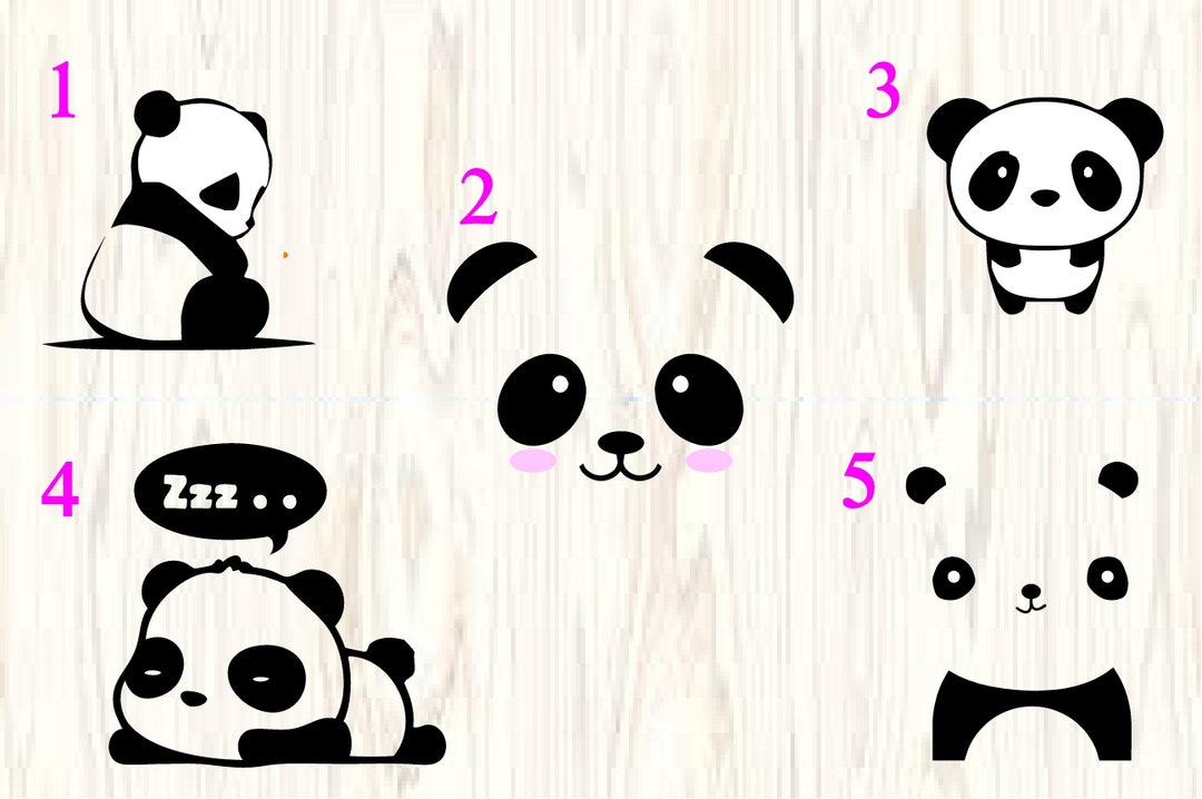 Cute PANDA Decals/vinyl Decal/kids Room/ Yeti Decal/ Glass Block Decal ...