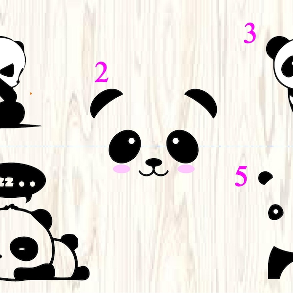 Panda Wall Decal - Etsy
