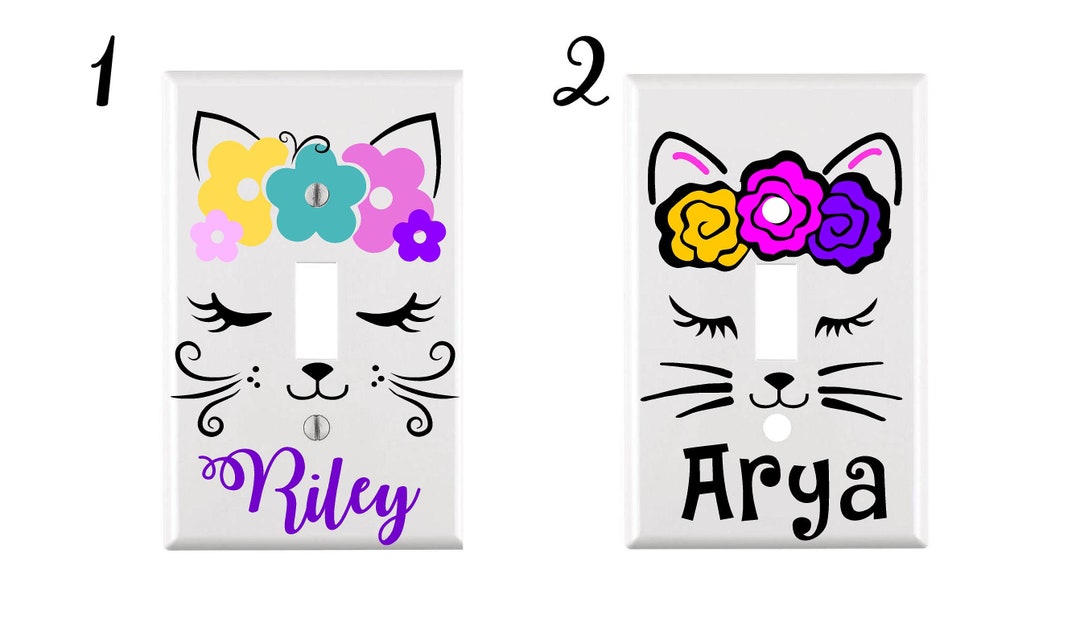 Cat Light Switch Plates- Choose Your Style- Done With Vinyl - Etsy