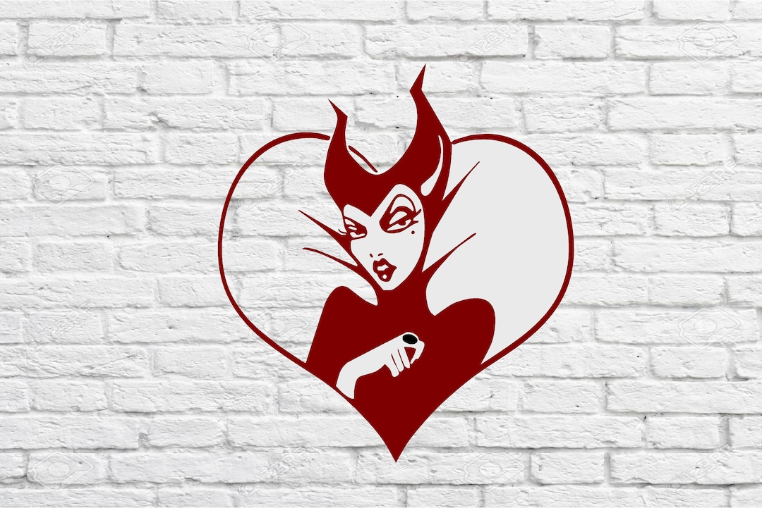 Maleficent Decal /vinyl Decal/kids Room/ Yeti Decal/ Glass Block Decal ...