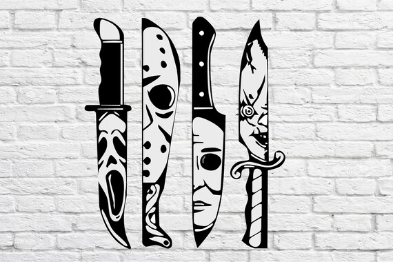 Horror Knives Decals vinyl Decal/kids Room/ Yeti Decal/ Glass | Etsy