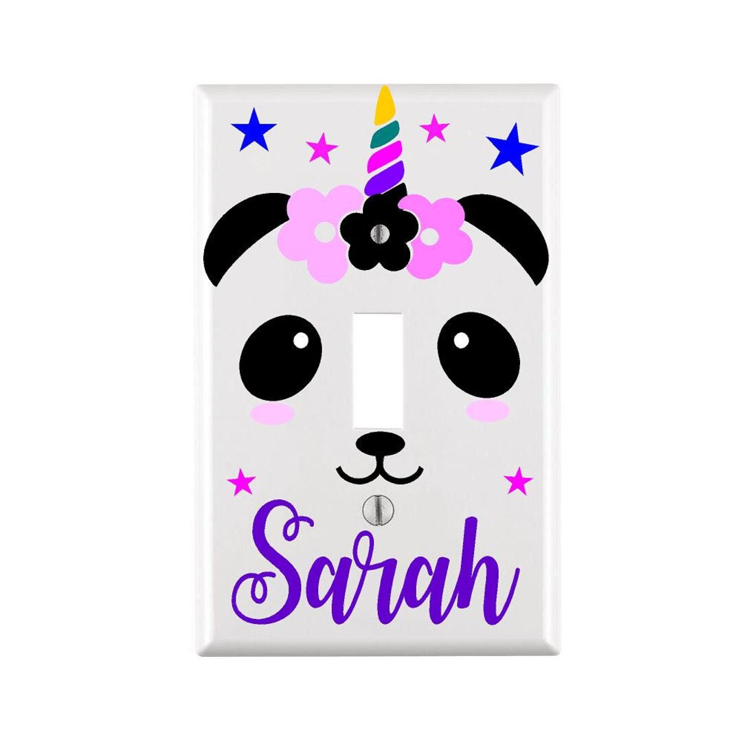 Panda Single Light Switch Plates-- Done With Vinyl. Add a Name!!- Great ...