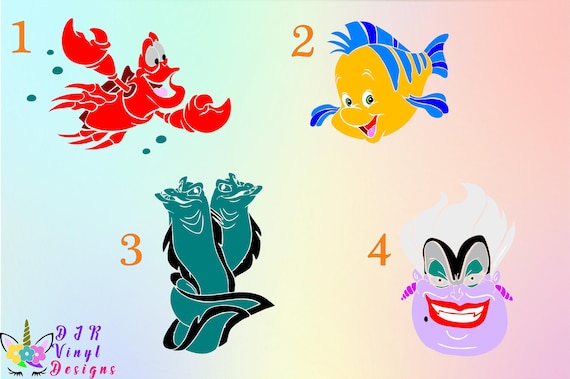 The Little Mermaid vinyl Decal/kids Room/ Yeti Decal/ Glass | Etsy