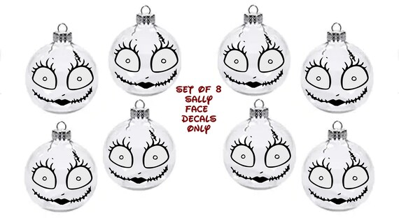 Sally Nightmare Before Xmas Set of 8 FACE Vinyl Decals | Etsy