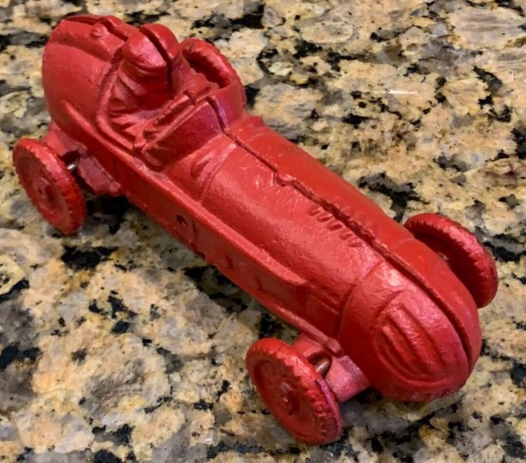 Vintage Cast Iron Sports Car - Etsy