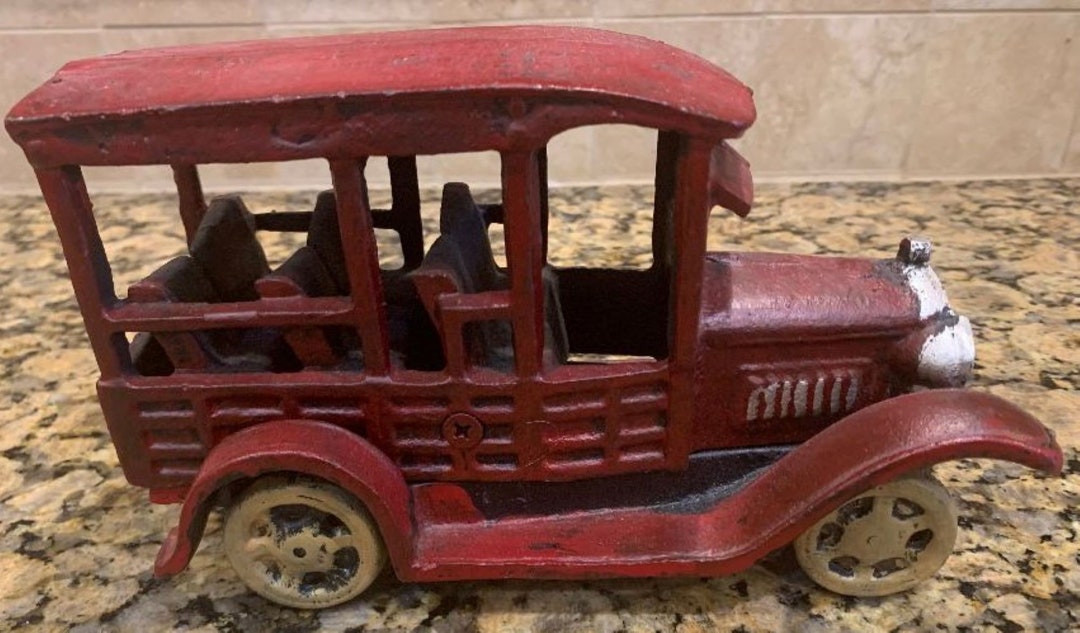 Vintage Cast Iron Touring Car - Etsy