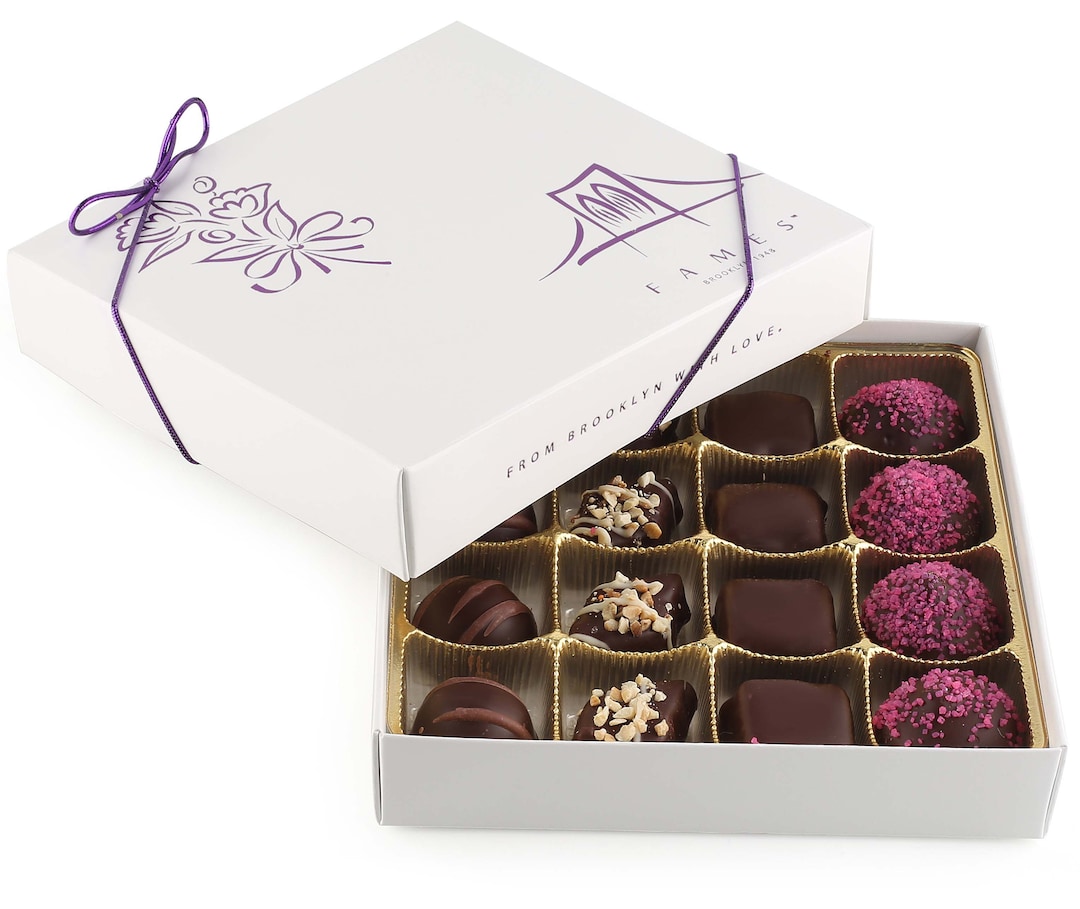 Chocolate Gift Box - Assorted Handcrafted Chocolates (16 Pc) - Fancy ...