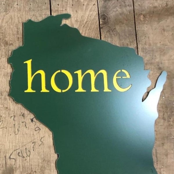Wisconsin Home Sign - Etsy