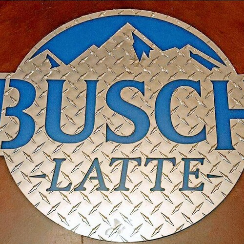 Busch Latte Diamond Plate Sign | Etsy