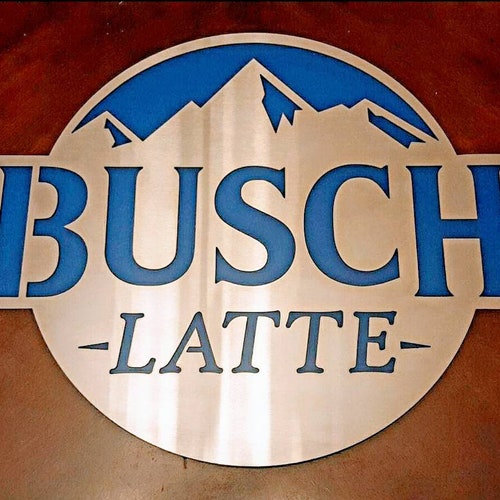Busch Latte Diamond Plate Sign - Etsy