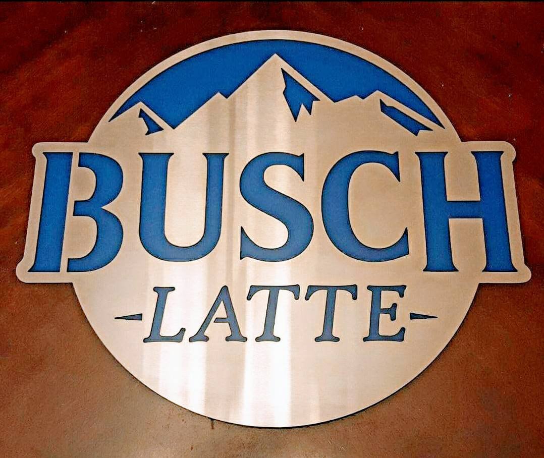Busch Latte Stainless Steel Sign - Etsy