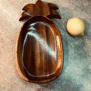 Vintage Monkey Pod Pineapple Tidbit Bowl With Toothpick Holders - Etsy