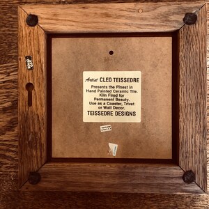 Vintage Cleo Teissedre Hand Painted Ceramic Tile Columbine Flowers - Etsy