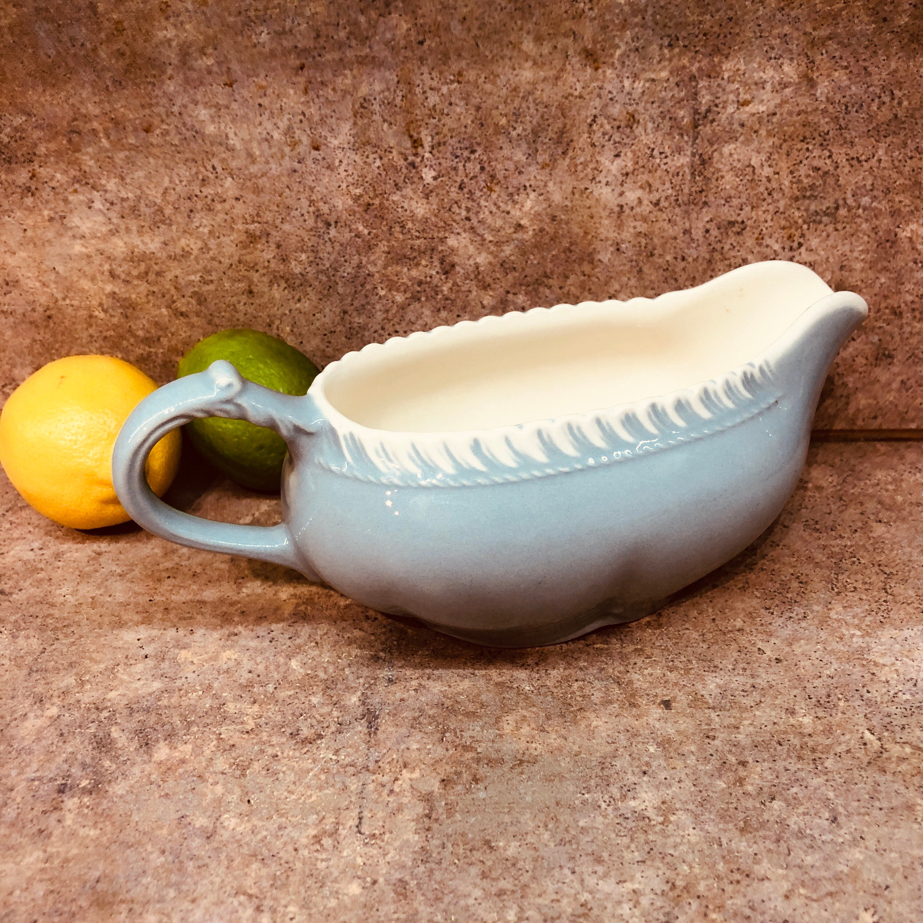 Vintage Harkerware Chesterton Gravy Boat in Blue-gray With | Etsy