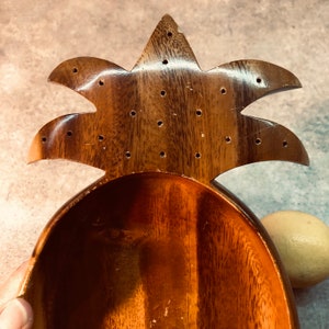 Vintage Monkey Pod Pineapple Tidbit Bowl With Toothpick Holders - Etsy