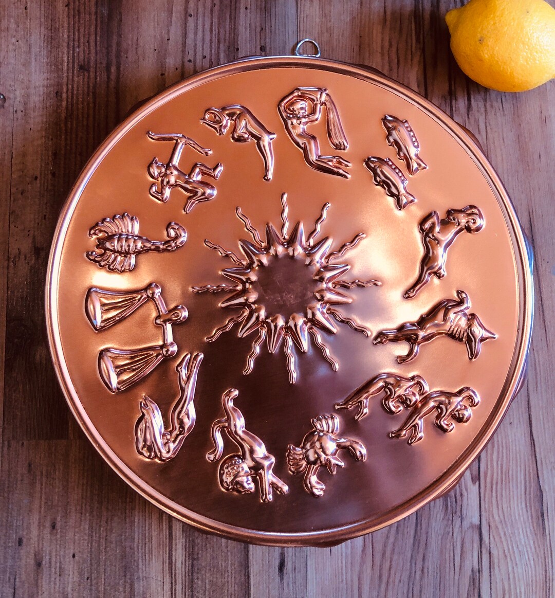Large Vintage Copper Zodiac Astrology Mold - Etsy