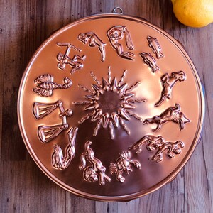 Large Vintage Copper Zodiac Astrology Mold - Etsy