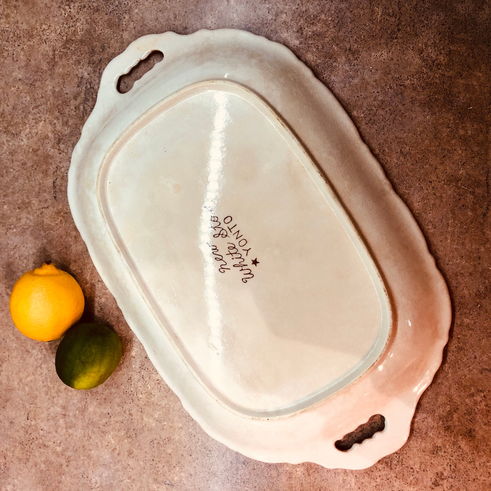 Mid century vintage floral Japanese platter by Yonto New White | Etsy