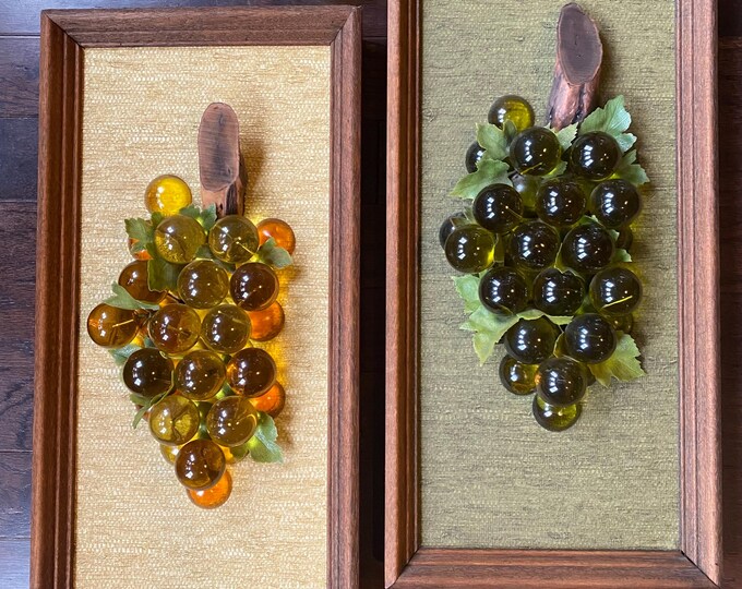 MCM Acrylic Grapes Wall Art Pair - Etsy
