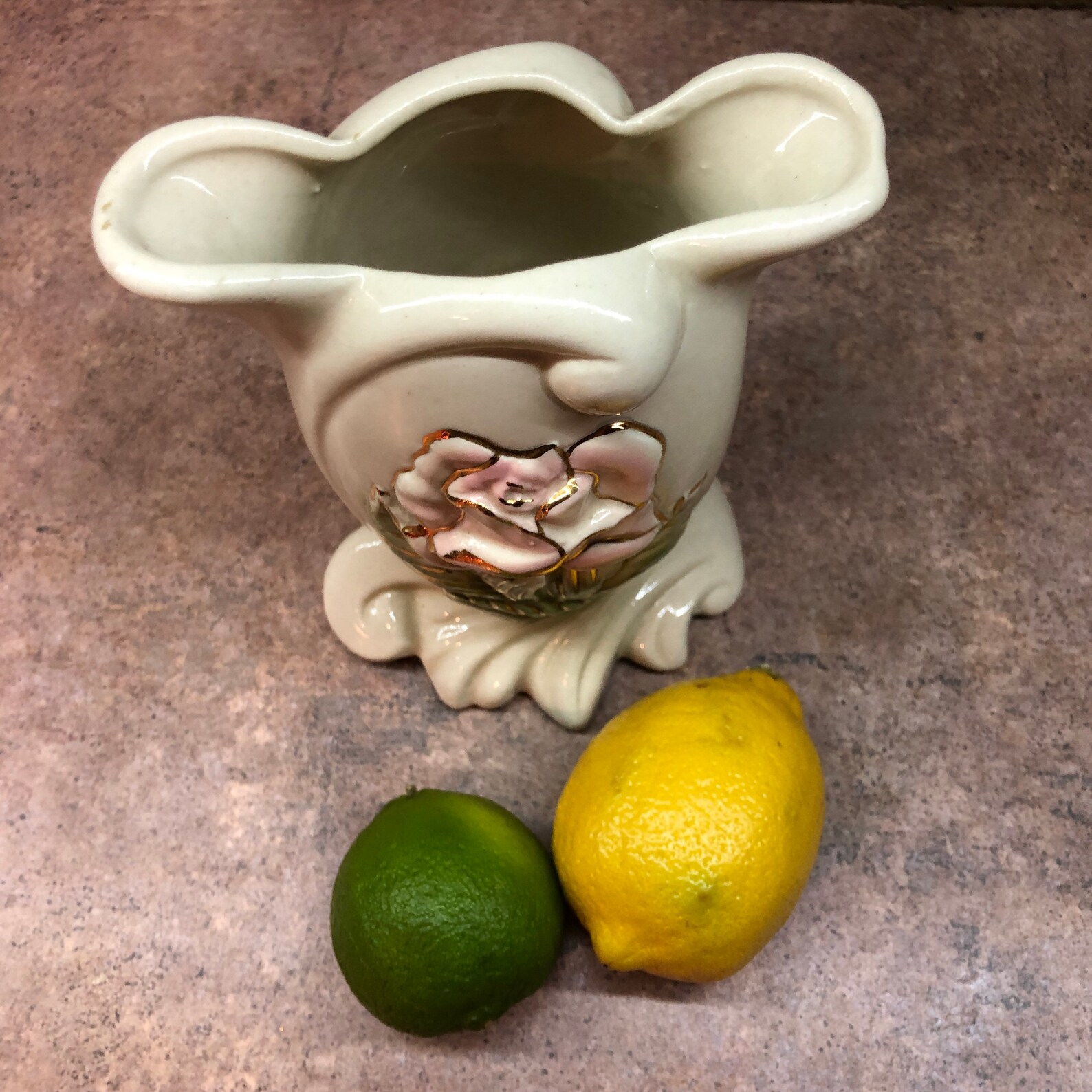 Mid Century Vintage Pottery Pink Rose Vase | Etsy