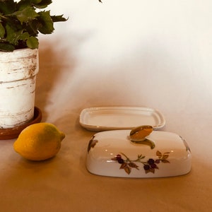 Royal Worcester Evesham Gold Covered Butter Dish - Etsy