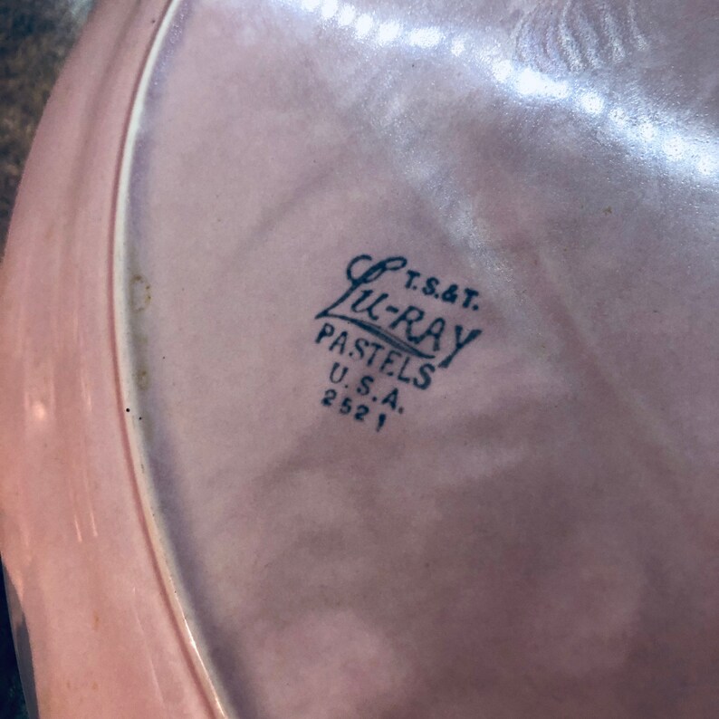 Set of Two Smith and Taylor Lu Ray Pastels Pink Serving - Etsy