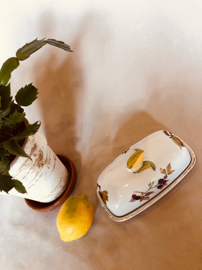 Royal Worcester Evesham Gold Covered Butter Dish - Etsy