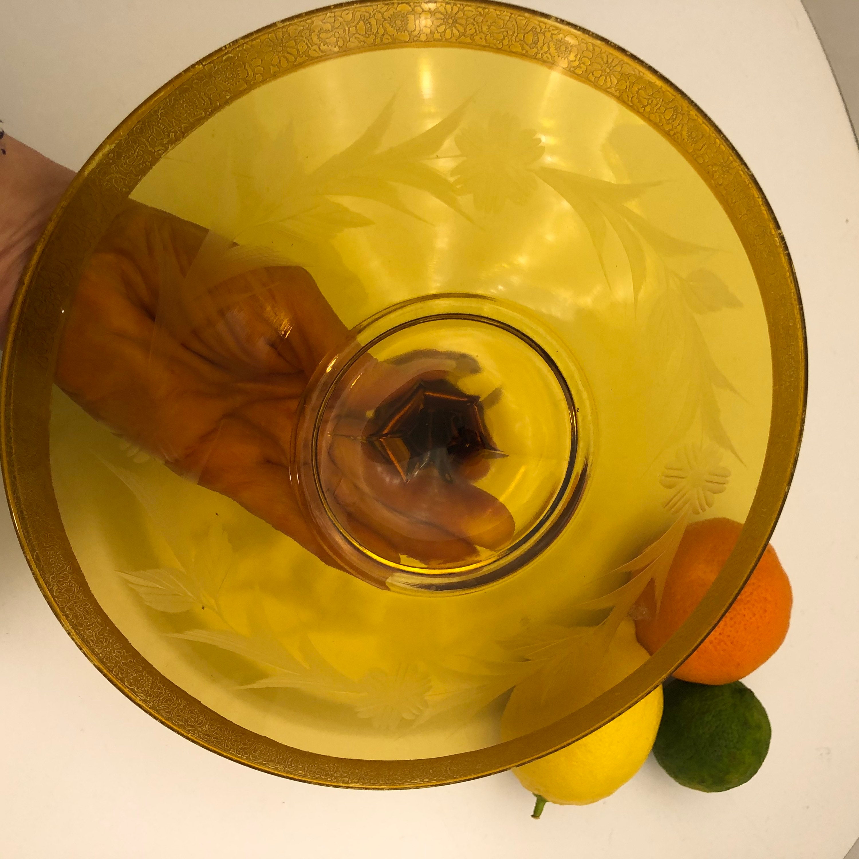 Elegant Tiffin Franciscan mid century gold and glass tidbit | Etsy