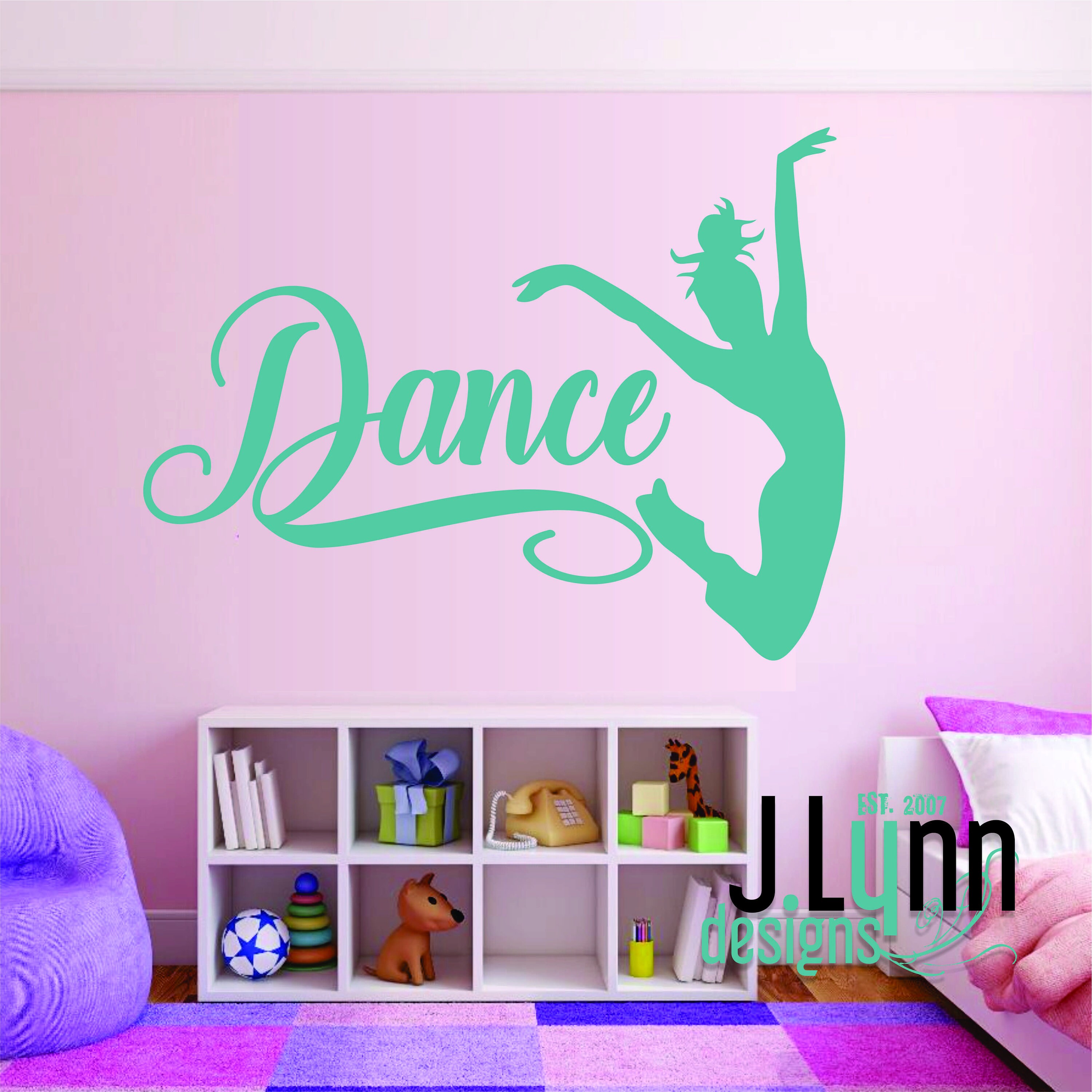 Dance Wall Decal Vinyl Sticker Studio Art Girls Bedroom Decor Dancer ...