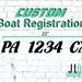 Custom Boat Registration Numbers Decals 3x 22 Vinyl Stickers Pontoon ...