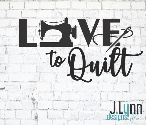 I Love to Quilt Car Decal Vintage Sewing Machine Vinyl Sticker - Etsy