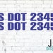 Custom US DOT Truck Registration Numbers Set of 2 Vinyl Decals D.O.T ...