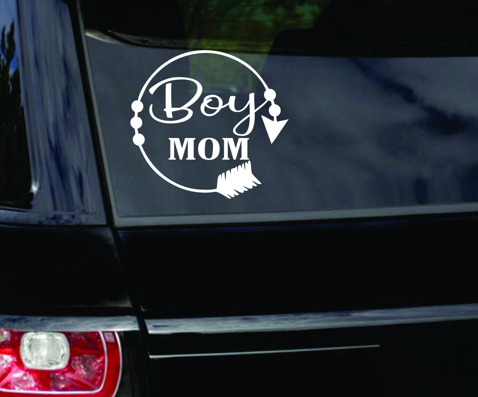 Boy Girl Twin Triplet Mom Mama Bear Car Decal Heart Arrow Vinyl Sticker ...