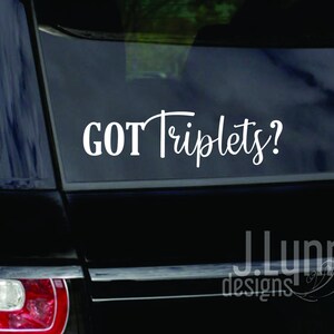 Got Multiples? Twins Triplets Quads Car Decals, Window Graphic, Babies ...
