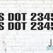 Custom US DOT Truck Registration Numbers Set of 2 Vinyl Decals D.O.T ...