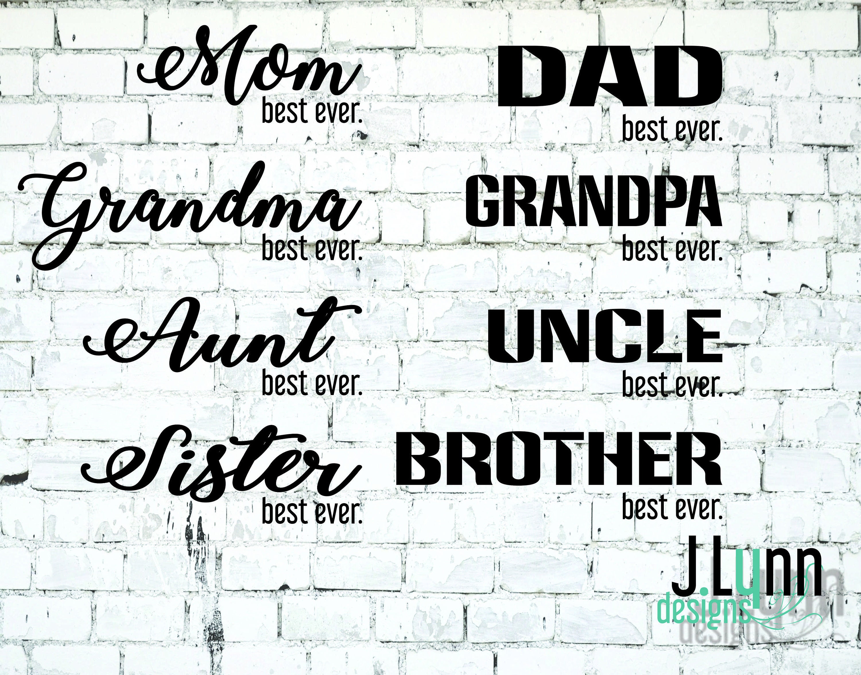 Family SVG Files Mom Dad Grandma Grandpa Uncle Aunt Brother Sister Best ...