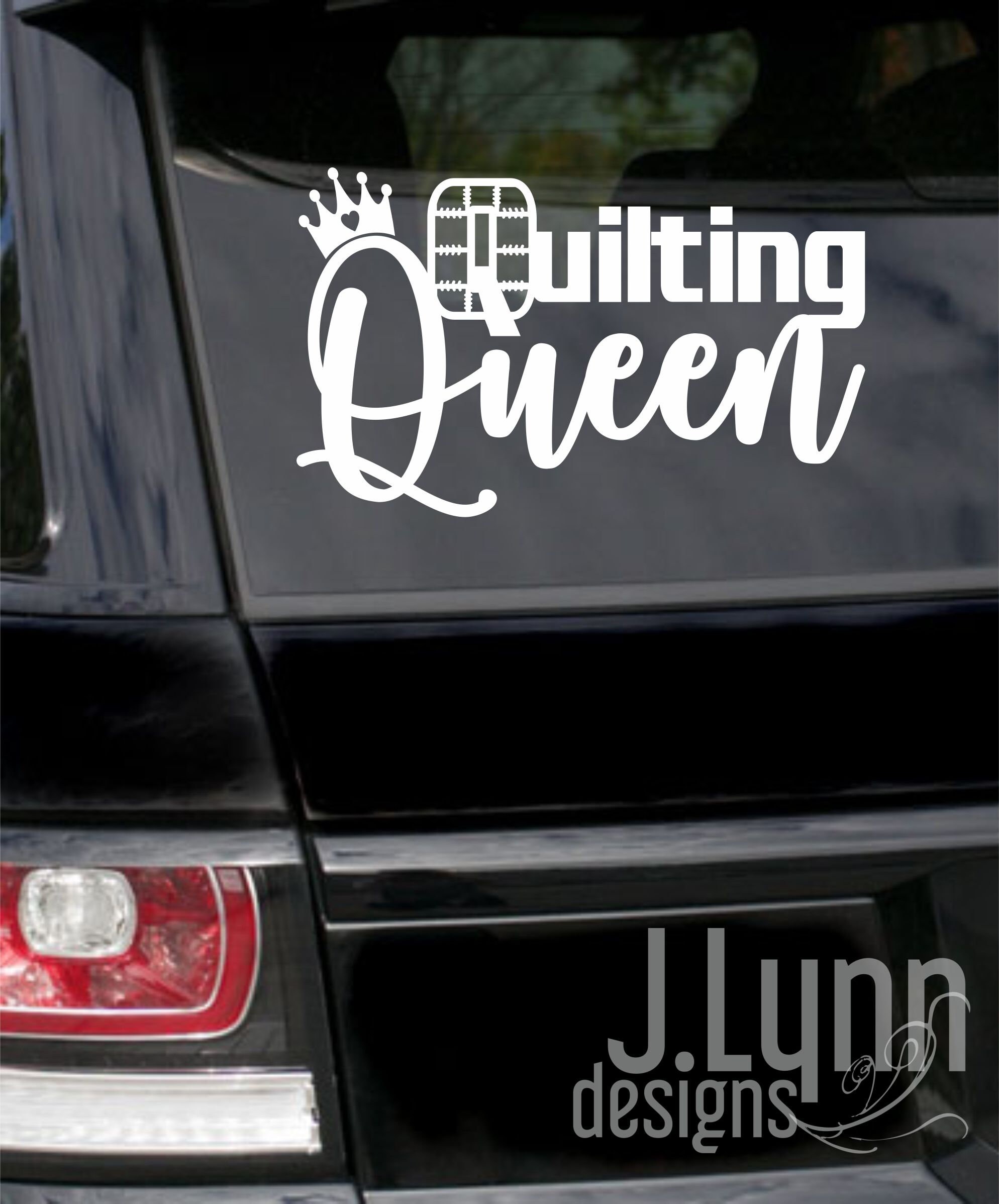 Quilting Queen Car Decal Quilt Vinyl Sticker Sewing Crafting Needle ...
