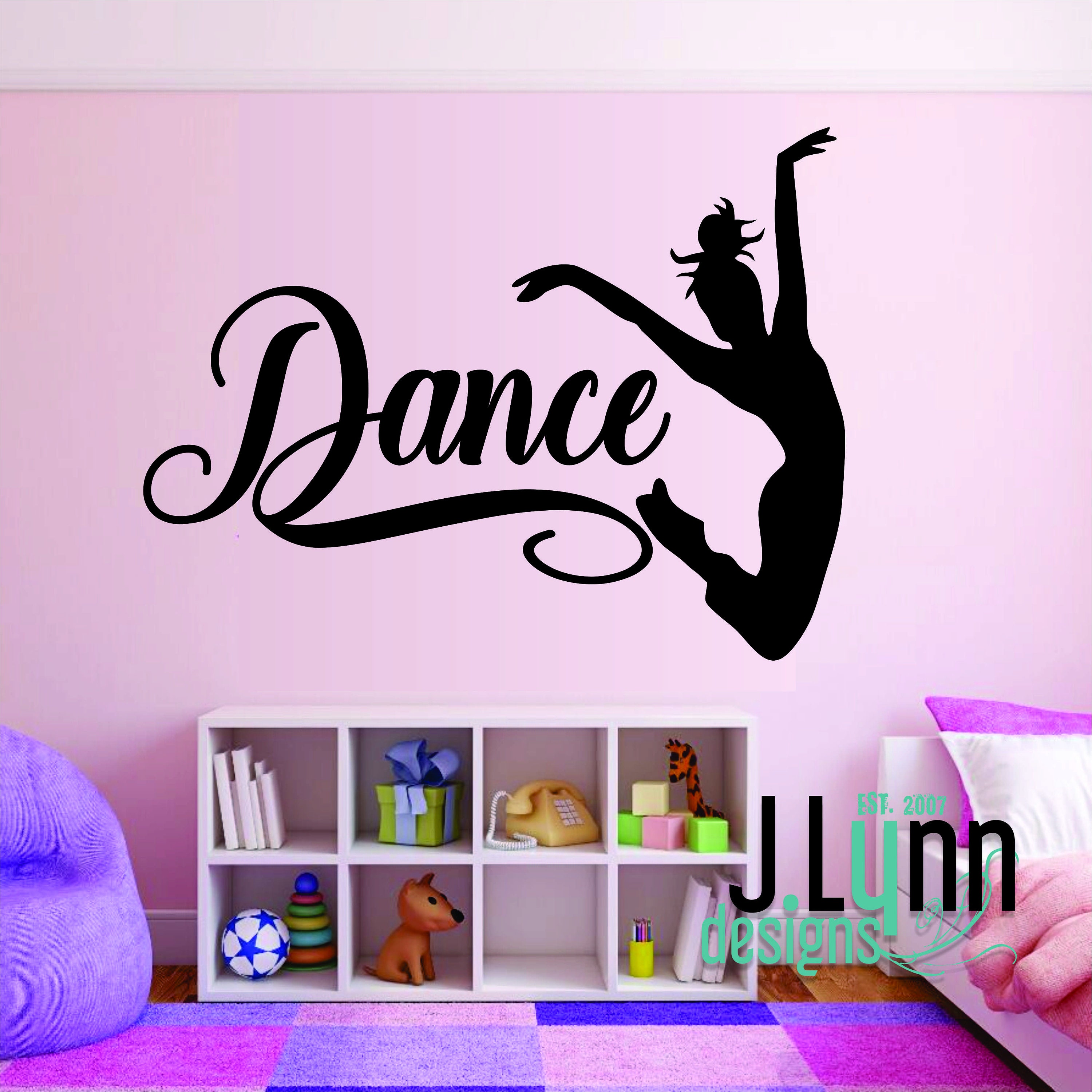 Dance Wall Decal Vinyl Sticker Studio Art Girls Bedroom Decor Dancer ...