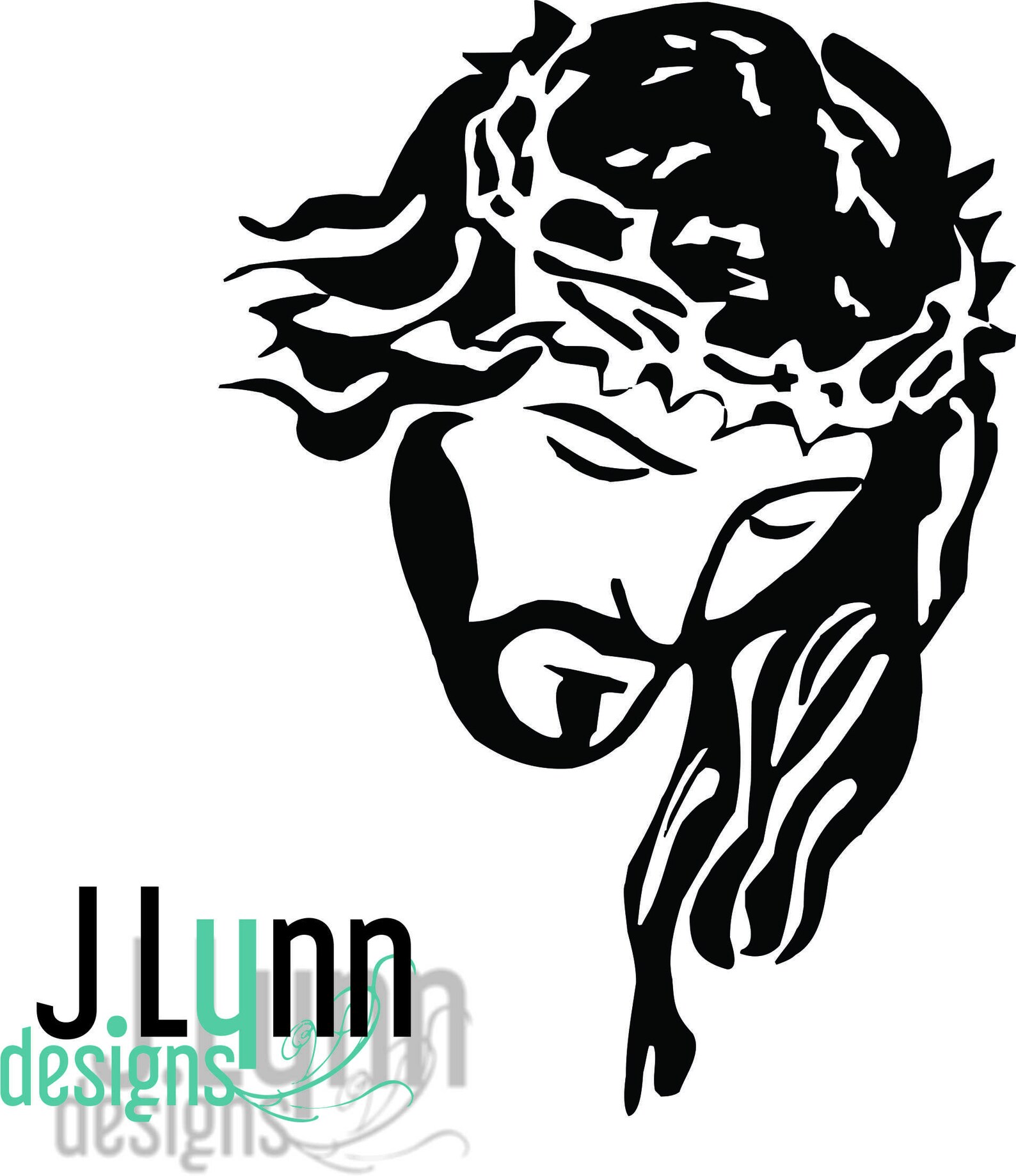 Jesus Car Decal Window Vinyl Sticker Jesus With Thorns Vehicle Graphic ...