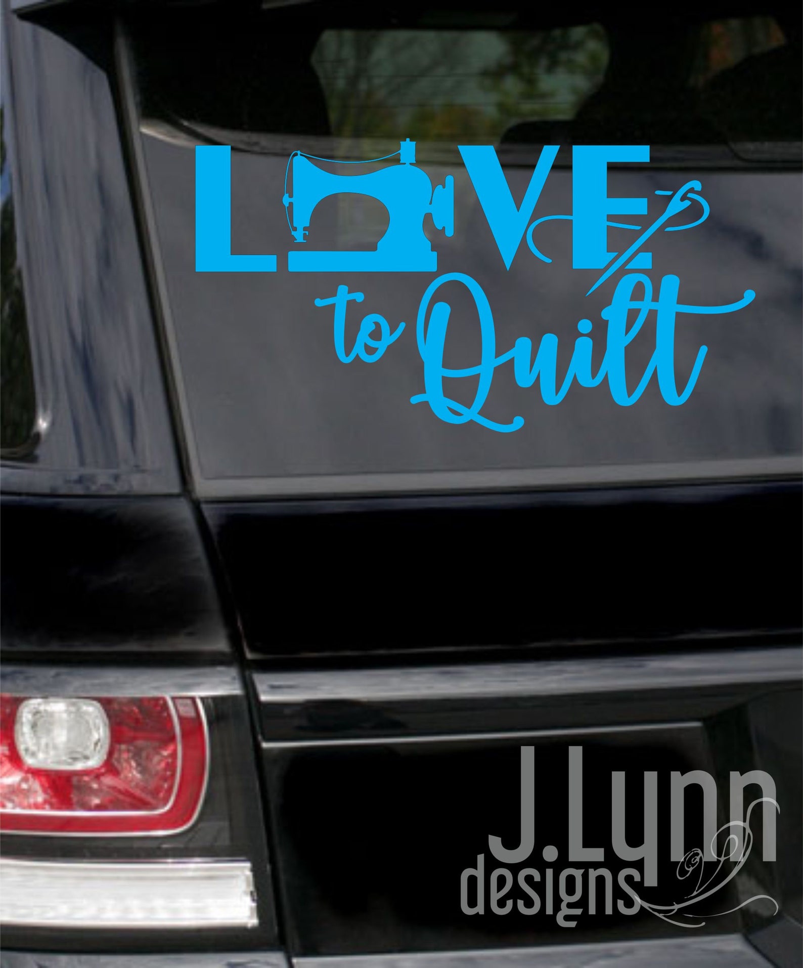 I Love to Quilt Car Decal Vintage Sewing Machine Vinyl Sticker Quilting ...