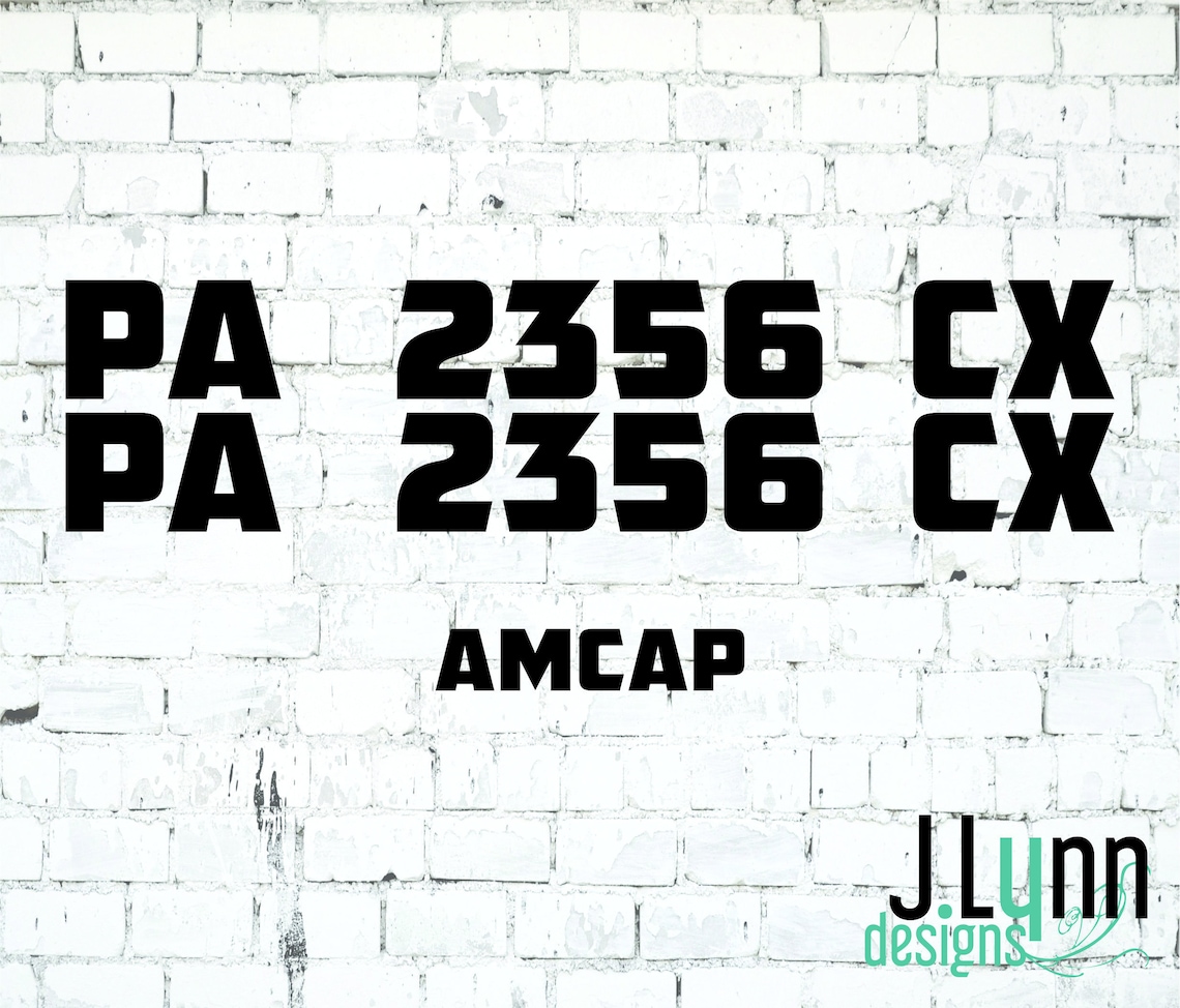 Custom Boat Registration Numbers Decals 3x 22 Vinyl Stickers Pontoon ...