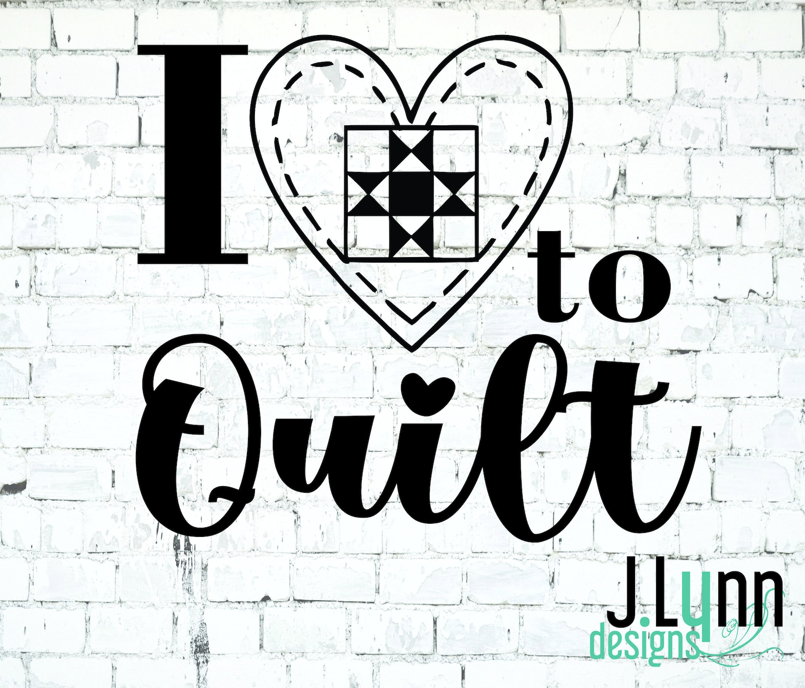I Love to Quilt Car Decal Sewing Quilting Vinyl Sticker Patchwork ...