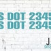 Custom US DOT Truck Registration Numbers Set of 2 Vinyl Decals D.O.T ...