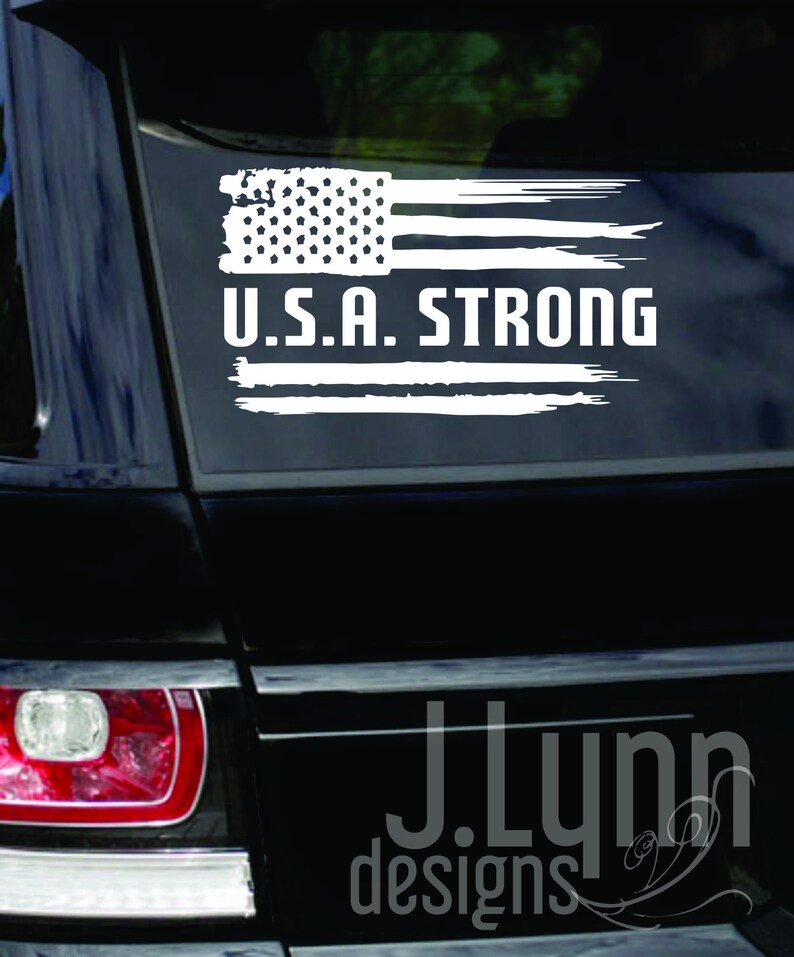 USA Strong American Flag Decal United States Sticker Car Vinyl ...