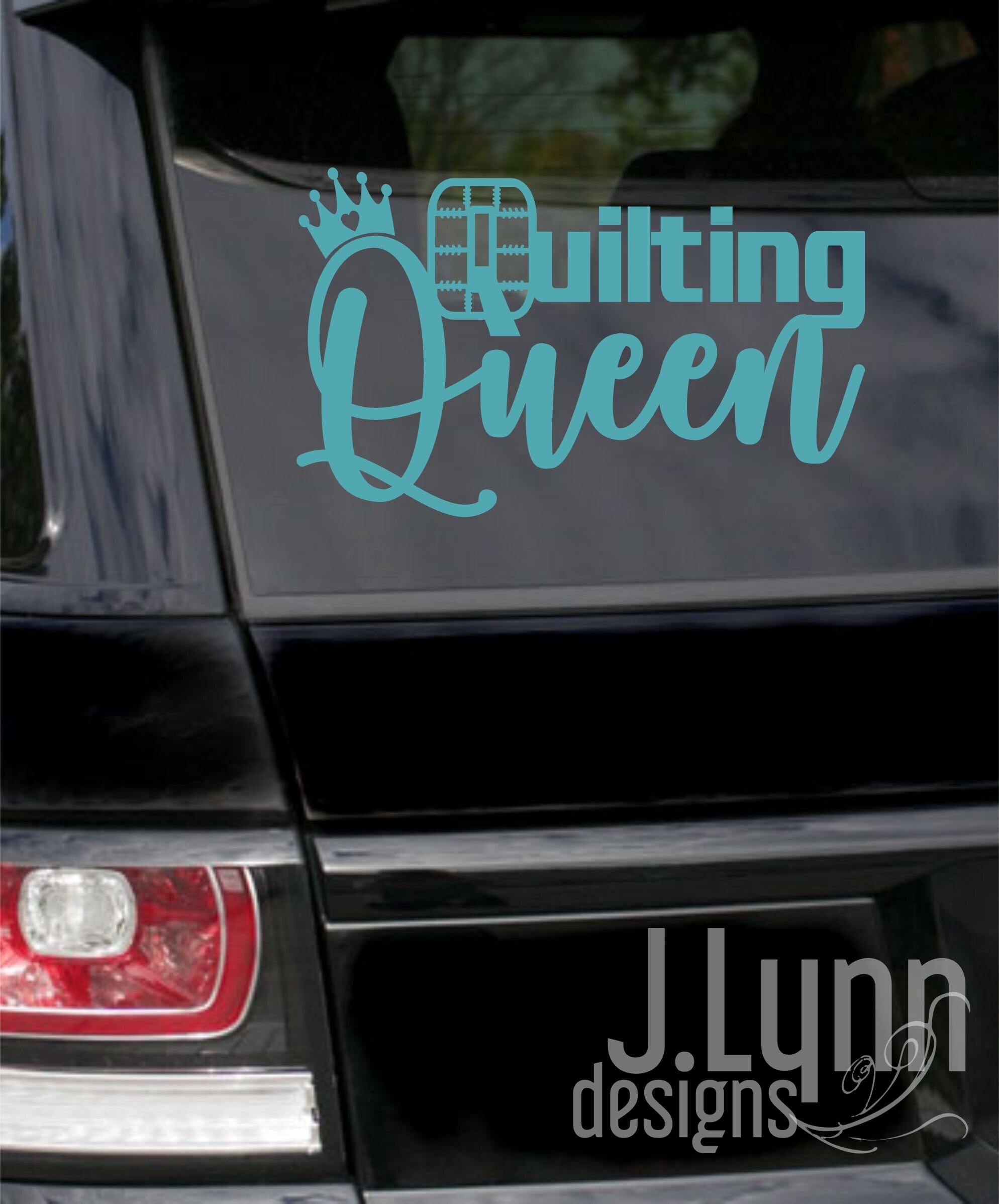 Quilting Queen Car Decal Quilt Vinyl Sticker Sewing Crafting Needle ...