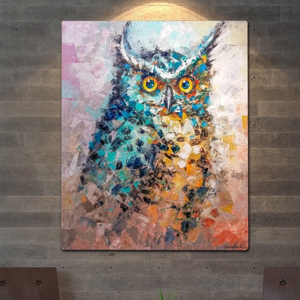 Modern Owl Art - Etsy