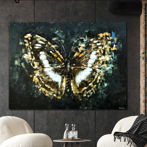 Butterfly Textured Painting - Etsy