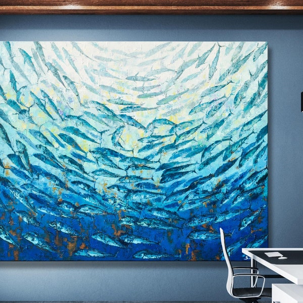 Modern Fish Painting - Etsy